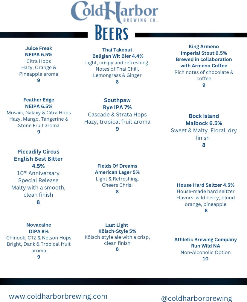 Beer – Cold Harbor Brewing