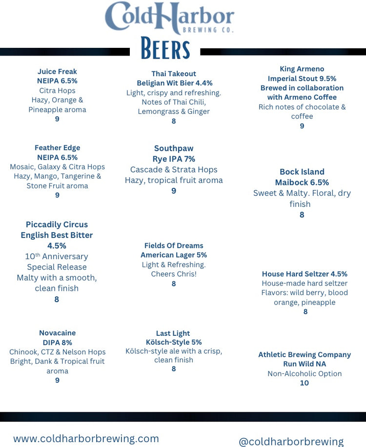 Beer – Cold Harbor Brewing