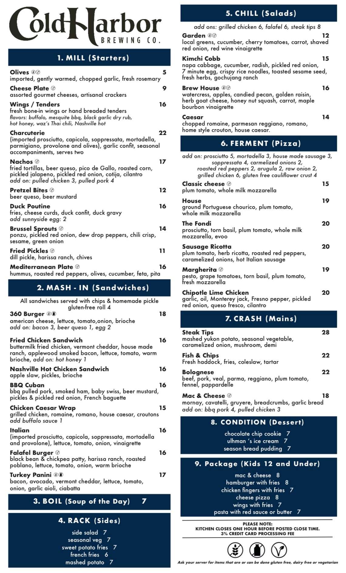 Menu – Cold Harbor Brewing