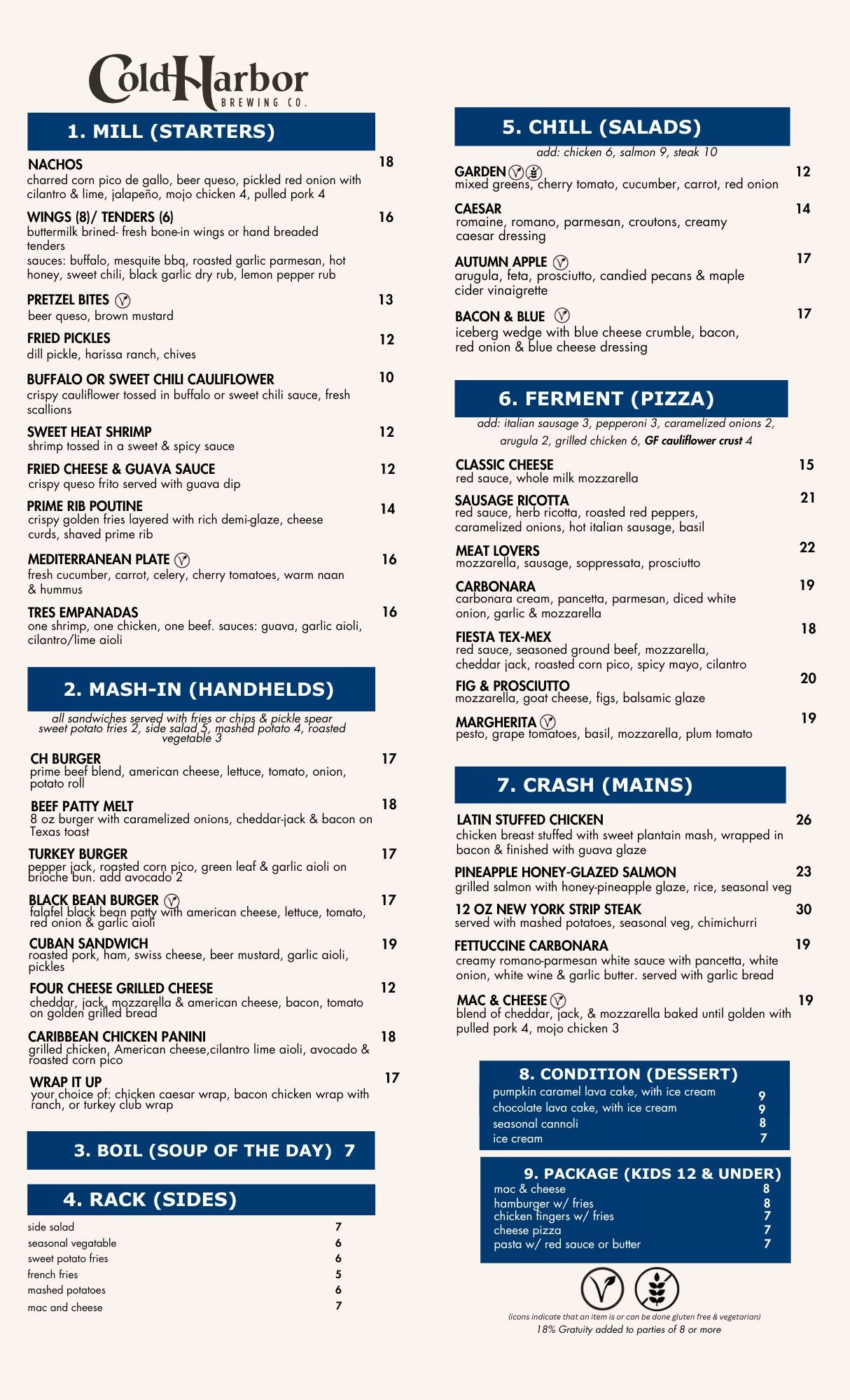 Menu – Cold Harbor Brewing