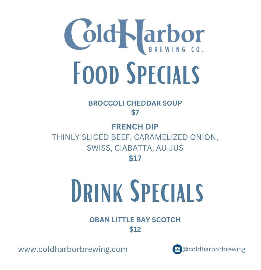 Beer Menu – Cold Harbor Brewing