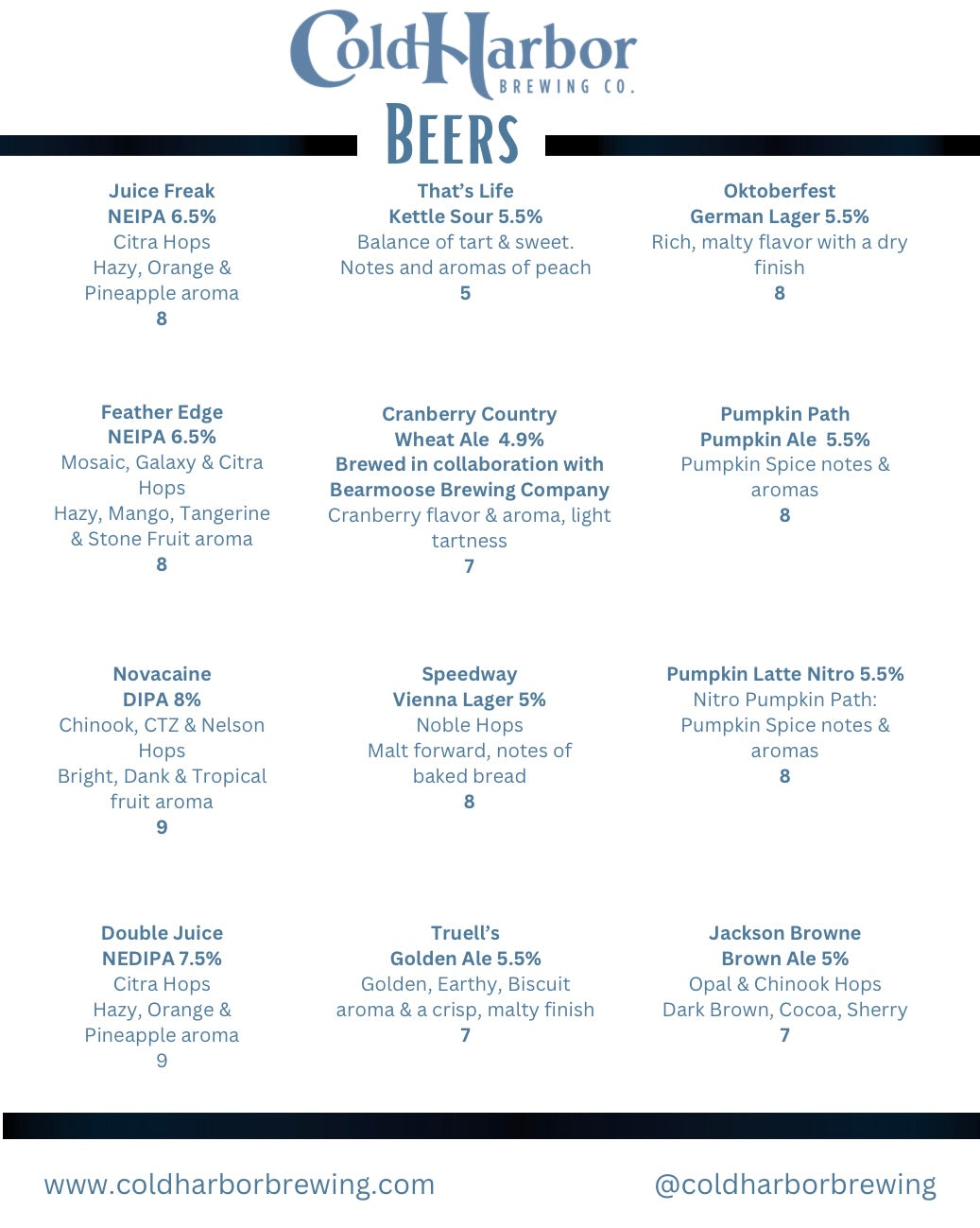 Beer – Cold Harbor Brewing